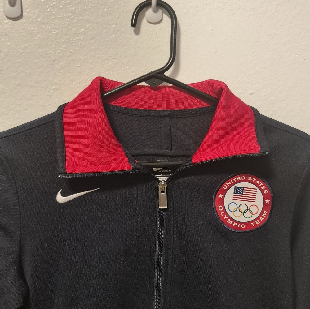 Nike Olympic Jacket (Navy Blue With Red Lining) - Gem